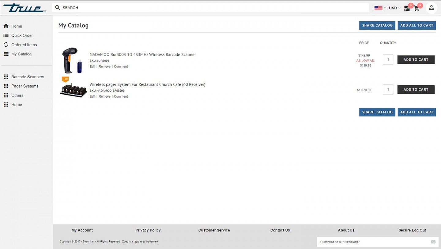 order-portal-my-catalog - SalesWarp